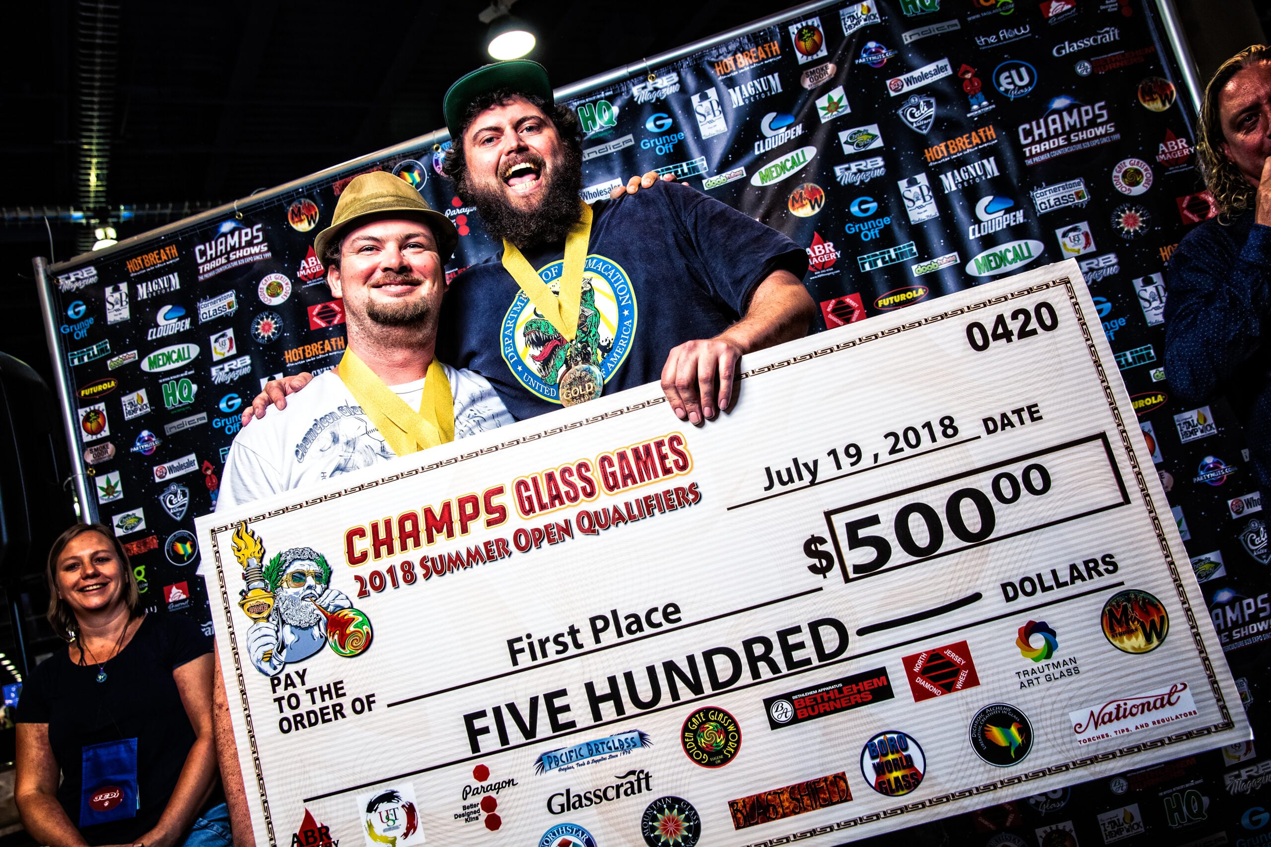 2018 Summer Glass Games Winners with their Big Checks! - CHAMPS Show ...